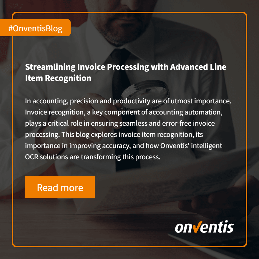 Invoice Processing with Advanced Line Item Recognition